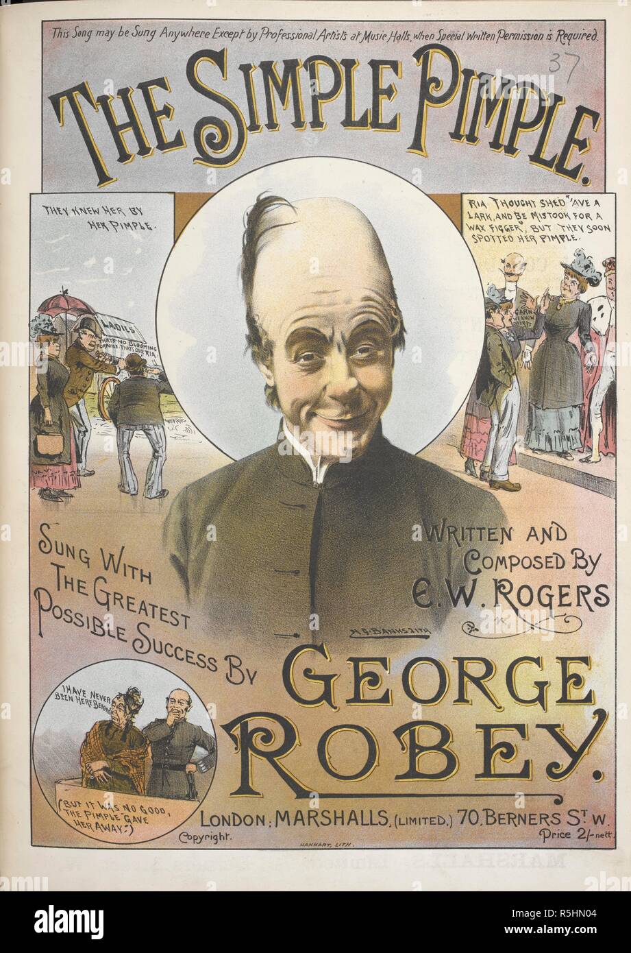 George Robey performing in 'The simple pimple.' Sir George Robey, CBE ...