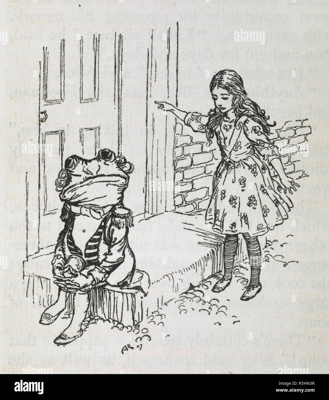 Alice and a frog dressed as a footman. Alice's Adventures in Wonderland ...