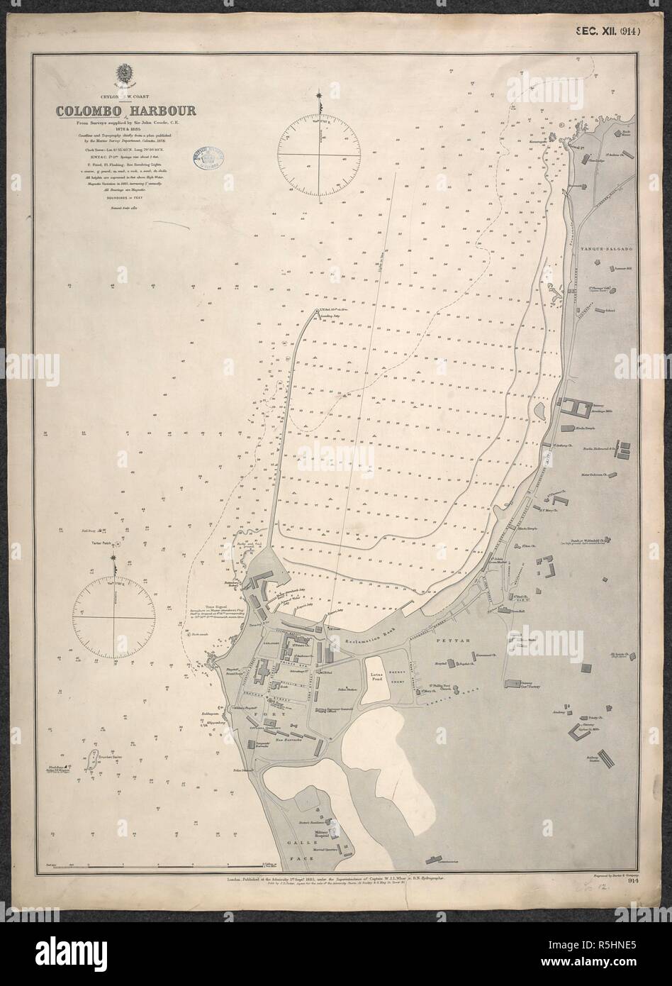 A chart of Colombo Harbour. Colombo Harbour. From surveys supplied by ...