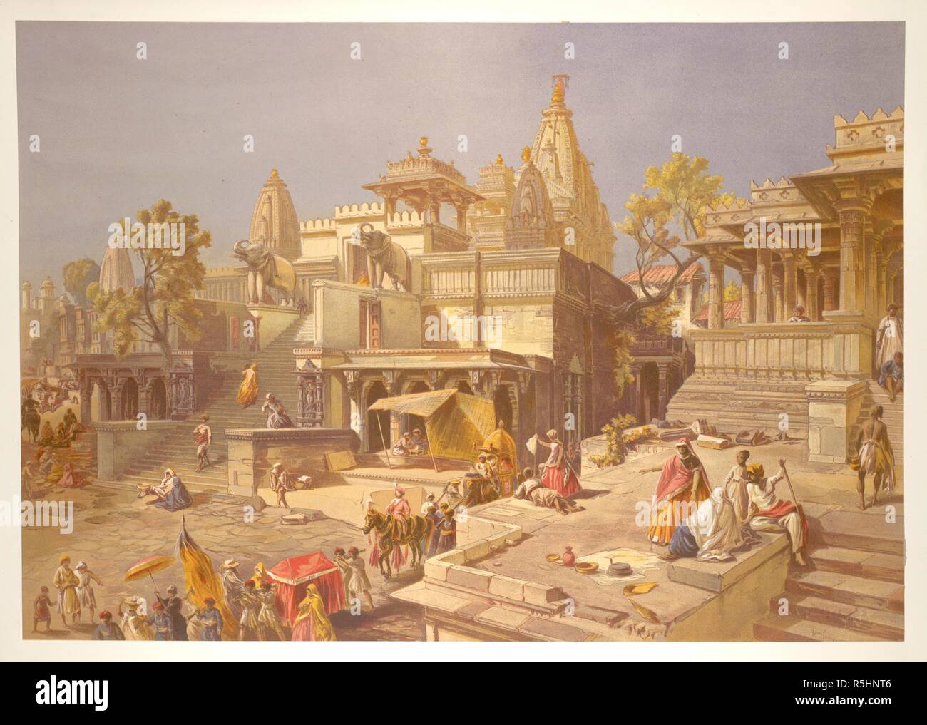 The temple of Juggernauth, Oodeypore. A view of the temple dedicated to ...