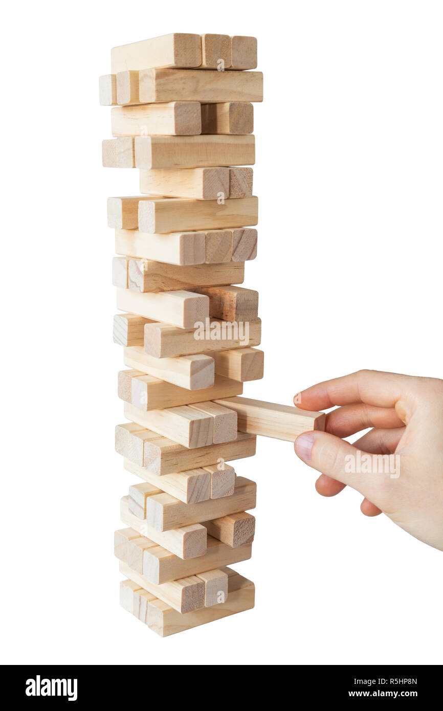 Blocks wooden tower hi-res stock photography and images - Alamy