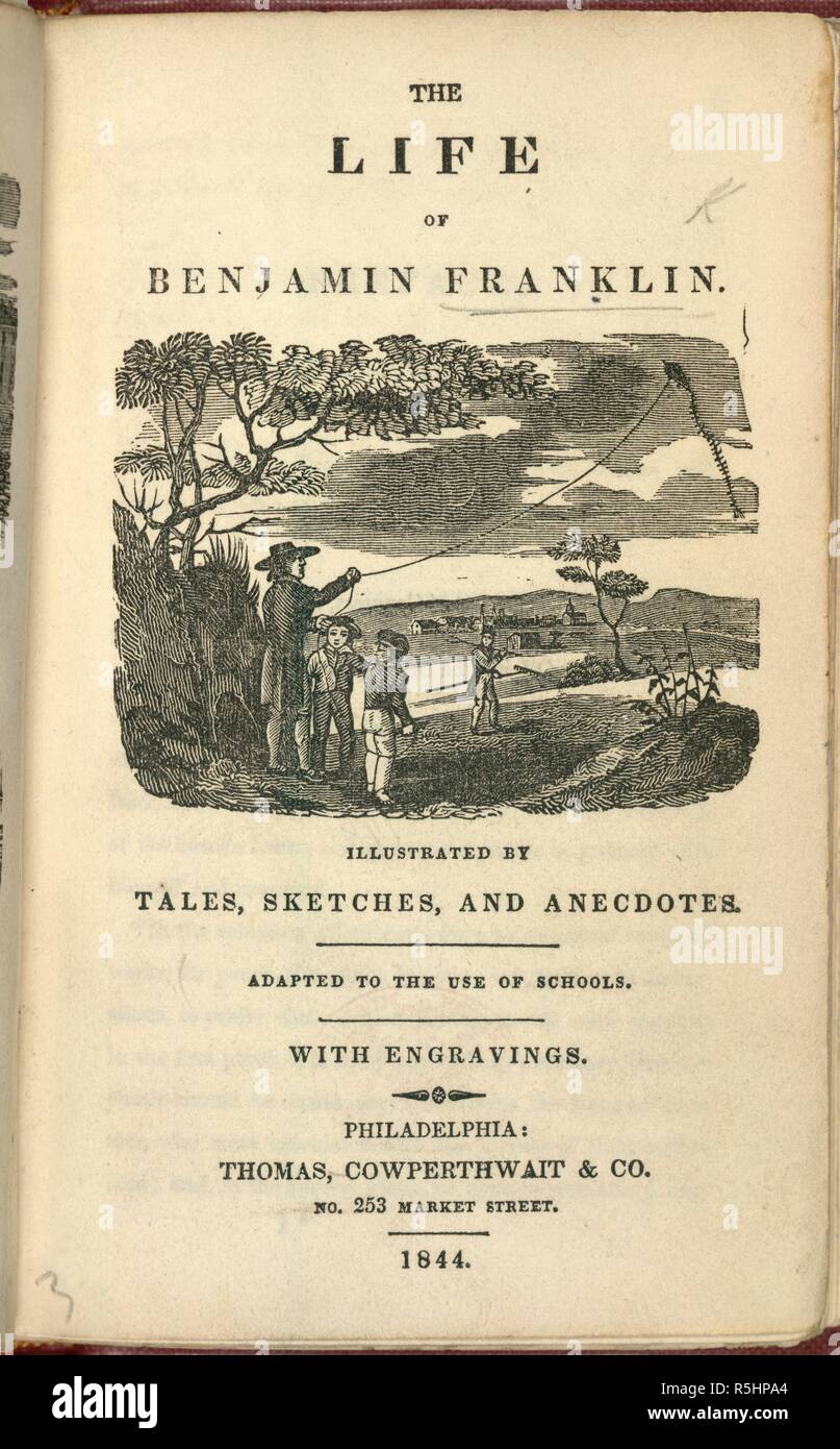 The life of benjamin franklin illustrated by tales hi-res stock ...