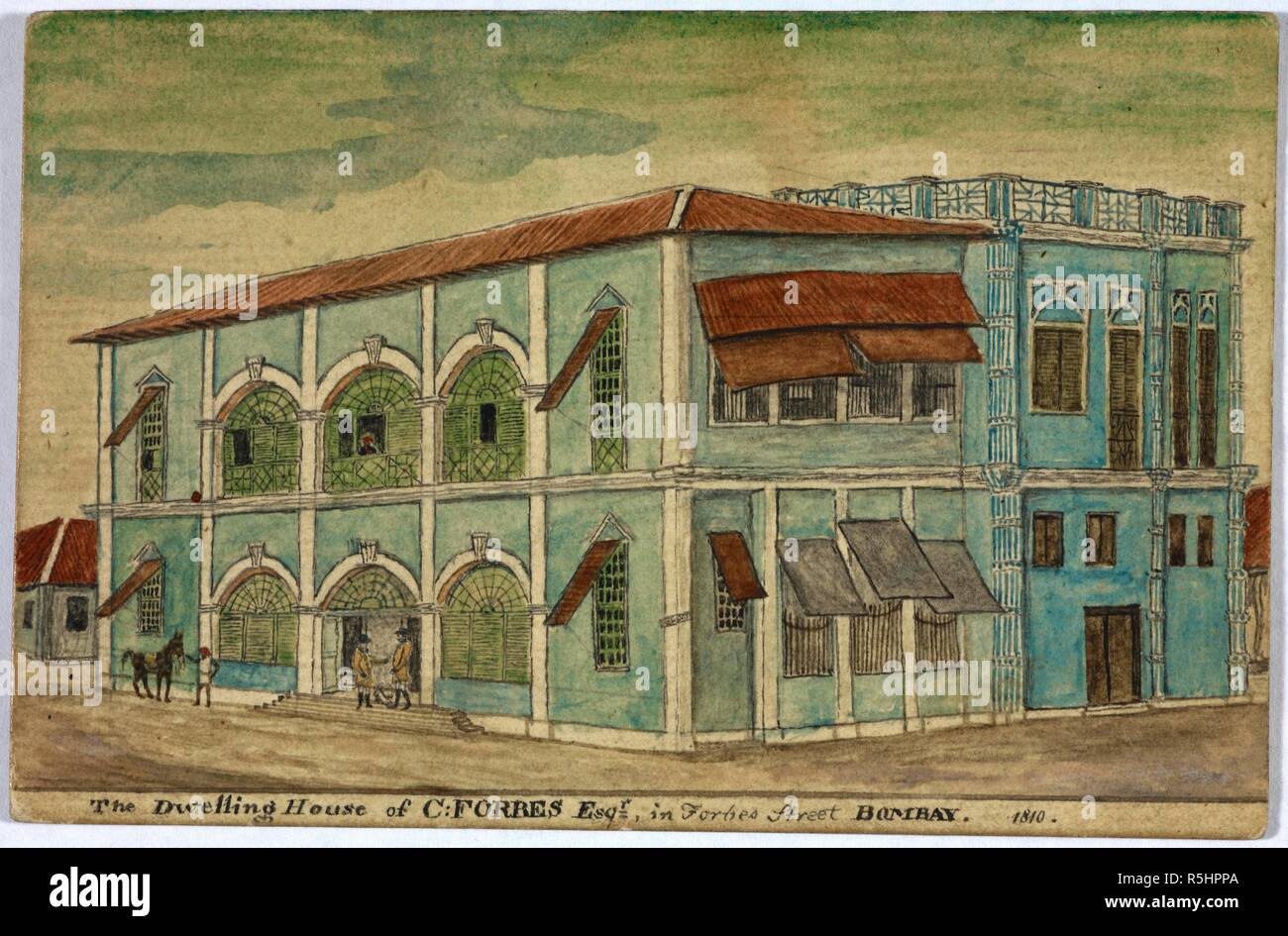 The dwelling house of C. Forbes esquire, in Forbes Street, Bombay. 1810 ...