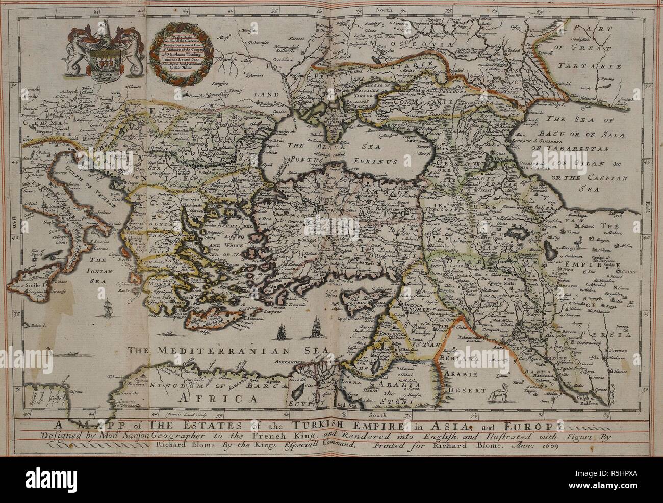 Map of europe 1670 hi-res stock photography and images - Alamy