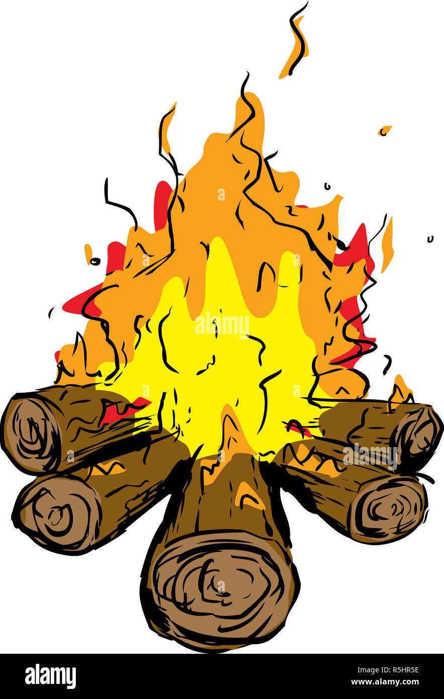Cartoon burning log hi-res stock photography and images - Alamy