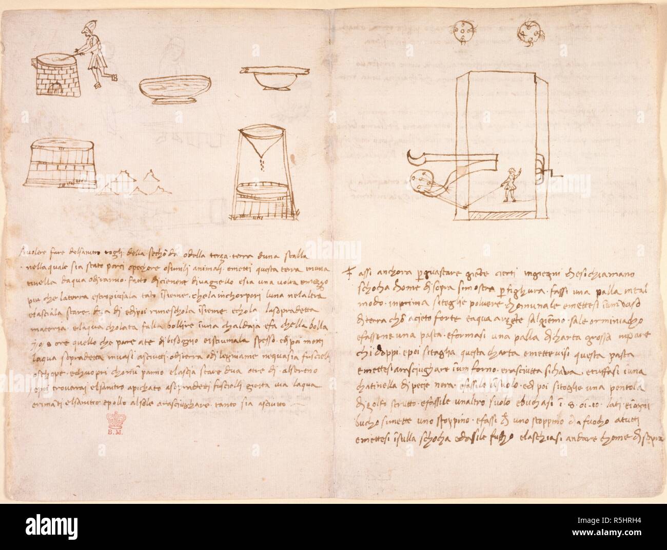 Leonardo da Vinci's notes. Notebook of Leonardo da Vinci. early 16th ...