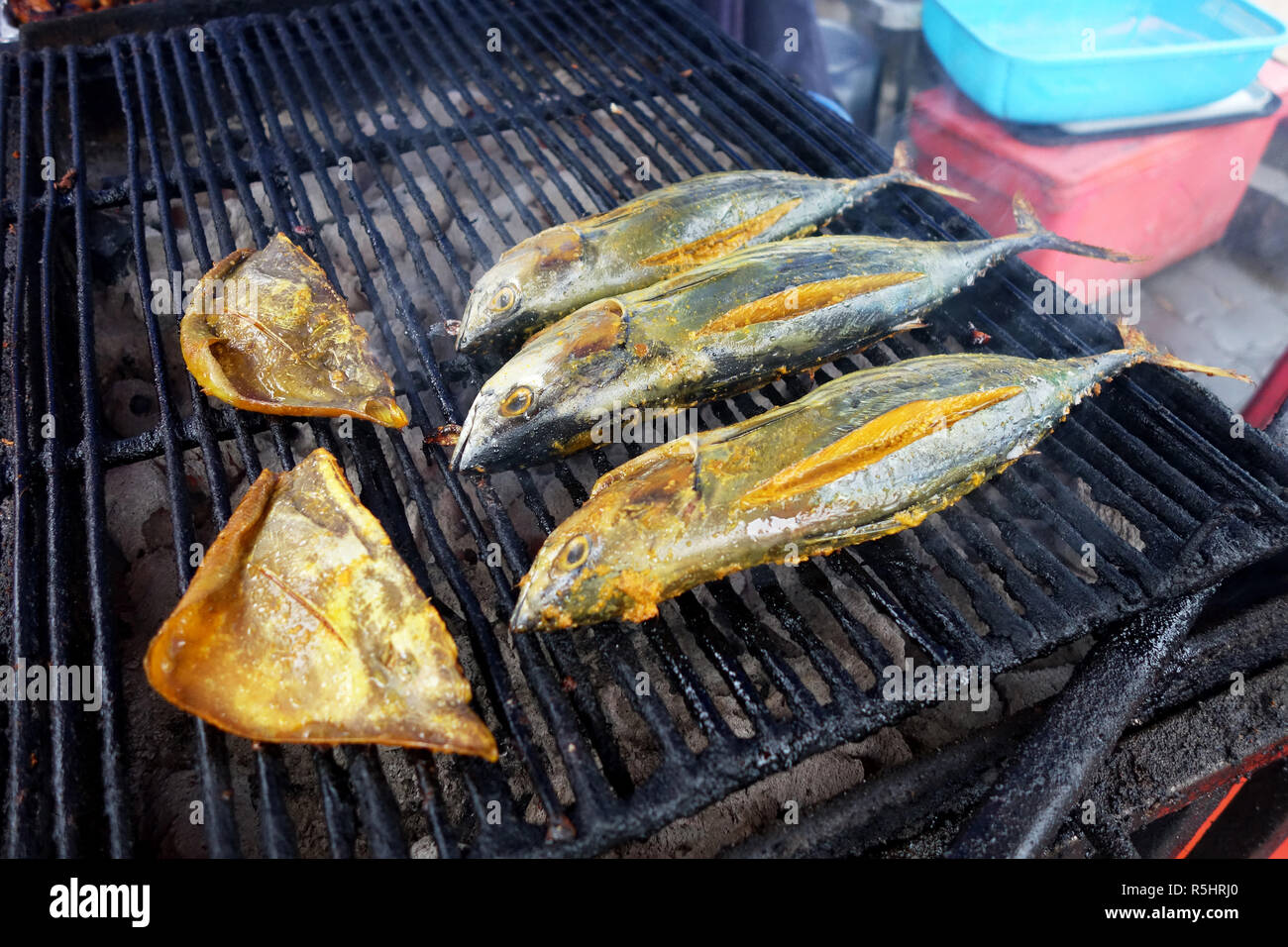 Grilled fish at Sabah Malaysian Stock Photo - Alamy