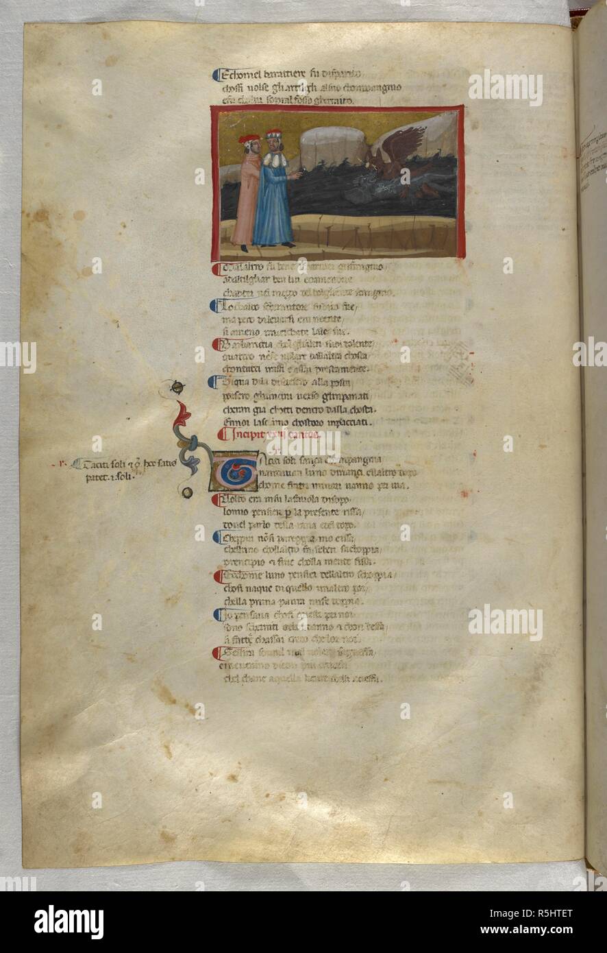 Inferno: Two fighting devils fall into the pitch. Dante Alighieri ...