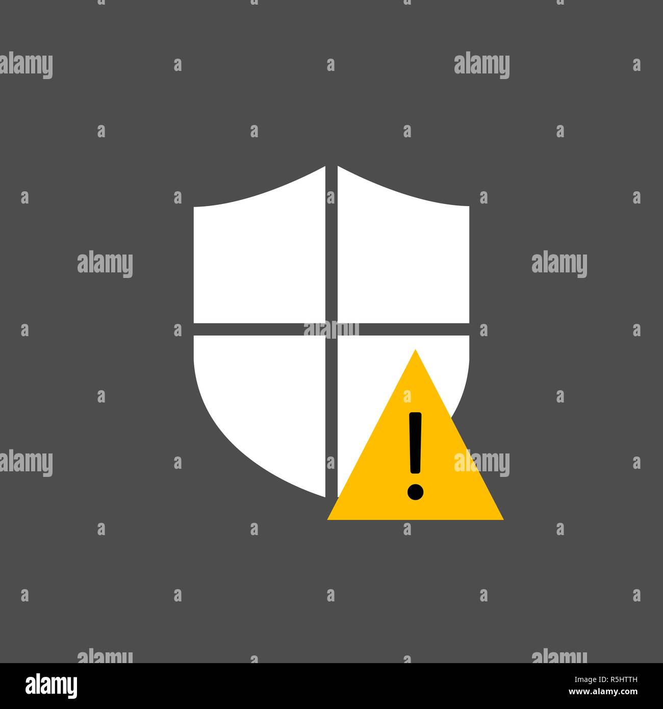 Warning exclamation triangle icon on Stock Vector Images - Alamy