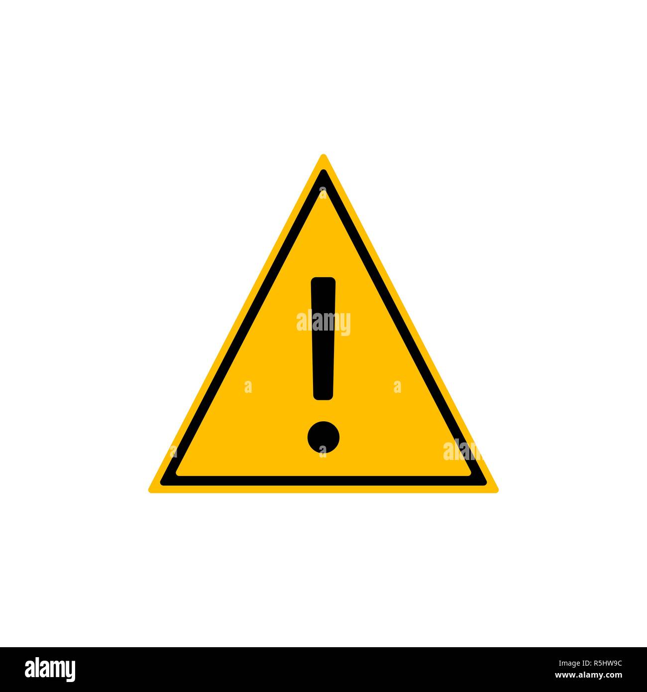 Hazard warning icon. Vector illustration flat Stock Vector Image & Art ...