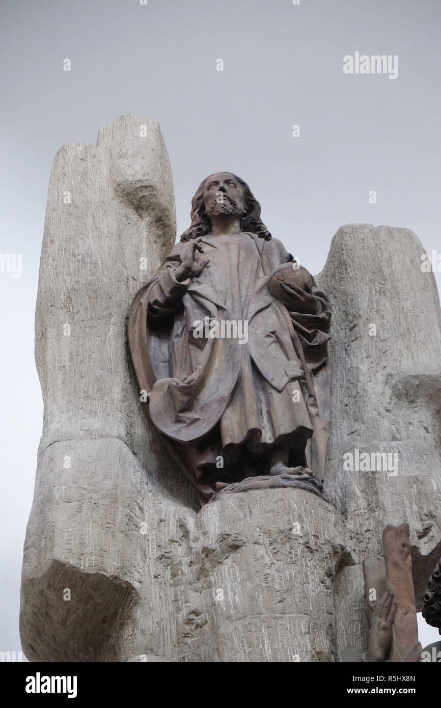 Christ the Savior statue on the Altar of the Apostles in Wurzburg ...