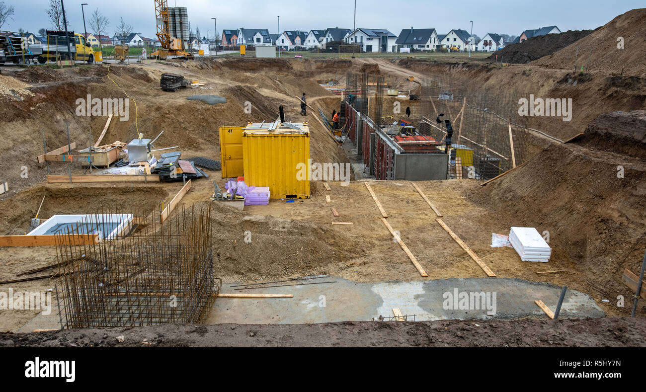 foundation of a new build house Stock Photo - Alamy