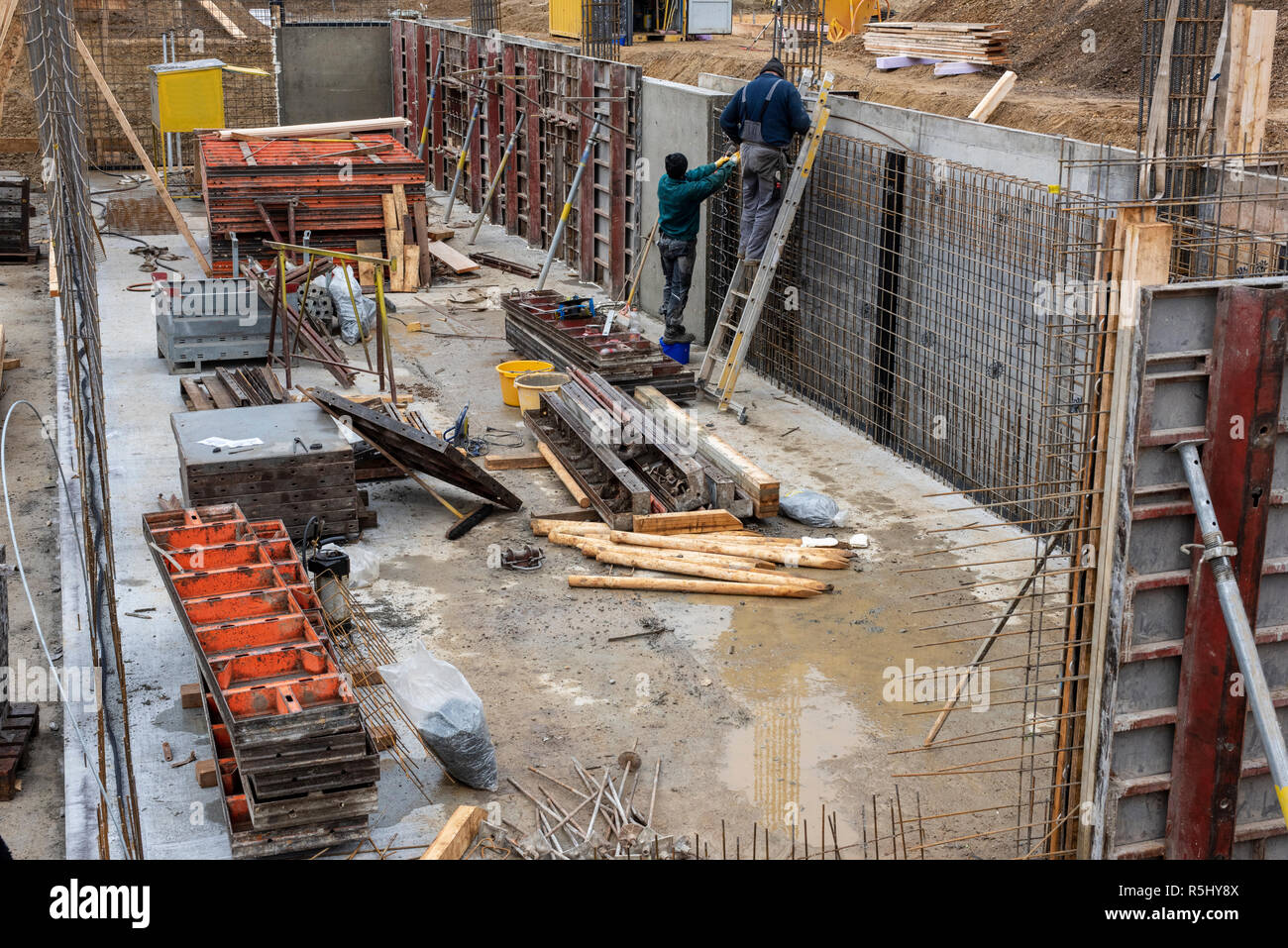 foundation of a new build house Stock Photo - Alamy