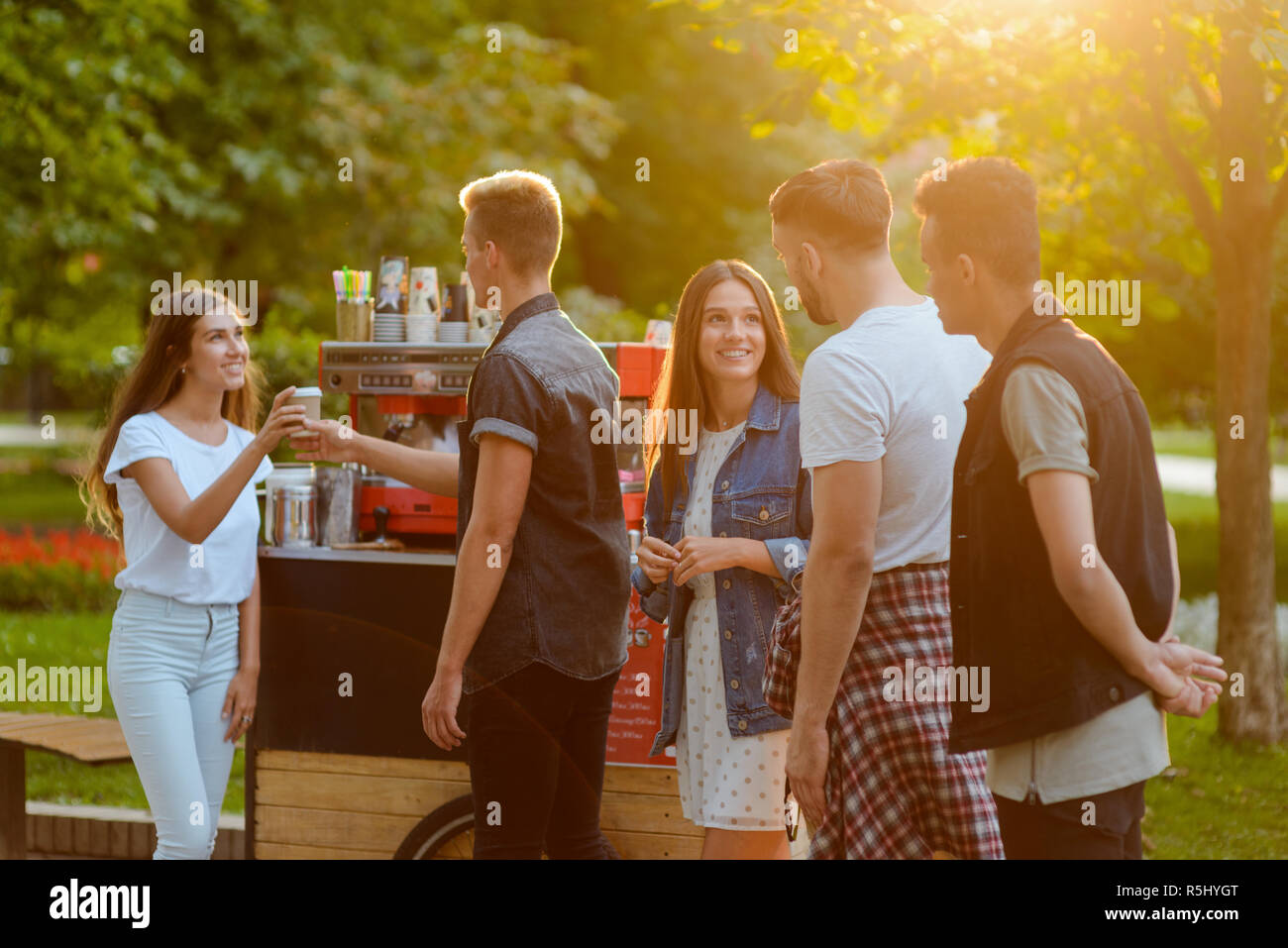 Boy girl school coffee hi-res stock photography and images - Alamy