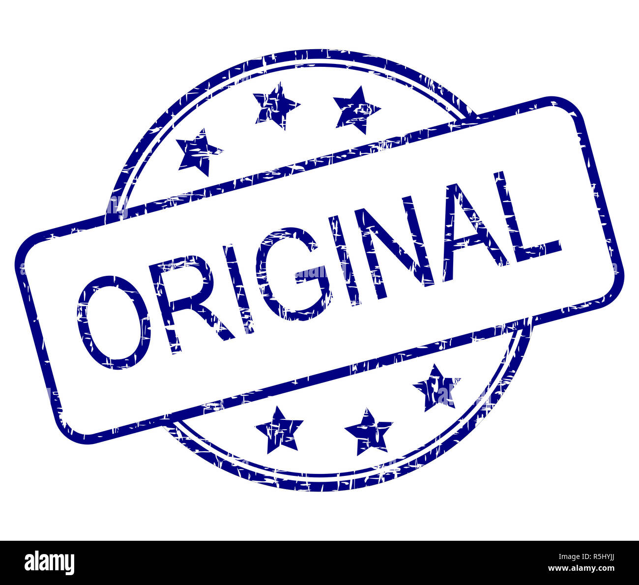 blue Original rubber stamp - illustration Stock Photo - Alamy