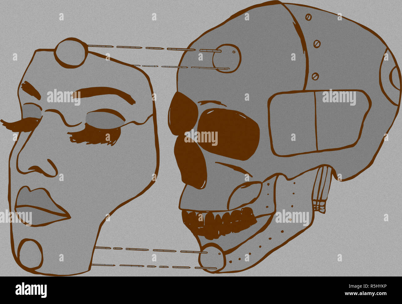 Cyborg girl vintage Stock Photo - Alamy