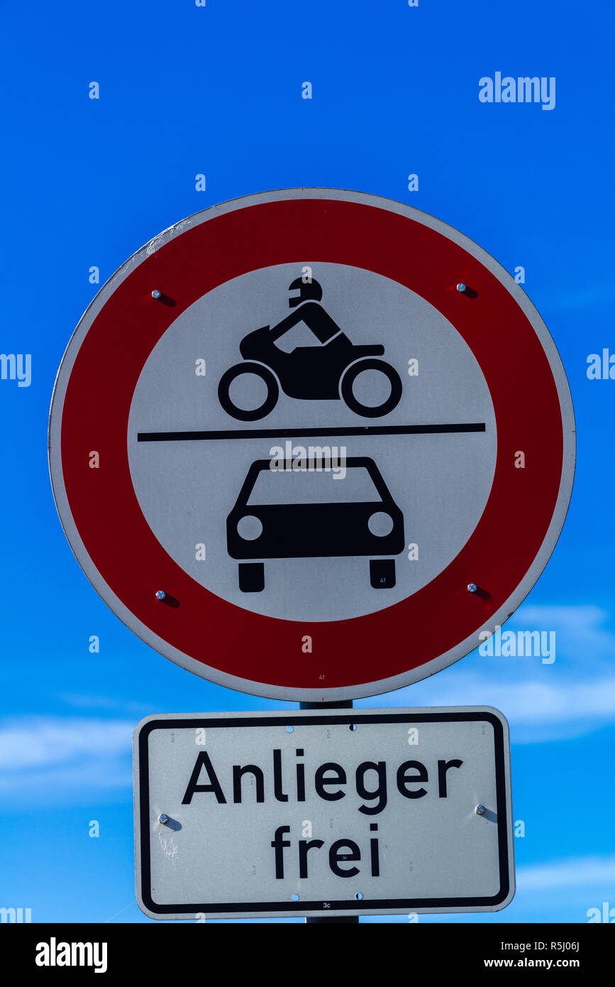 No entry road sign germany hi-res stock photography and images - Alamy