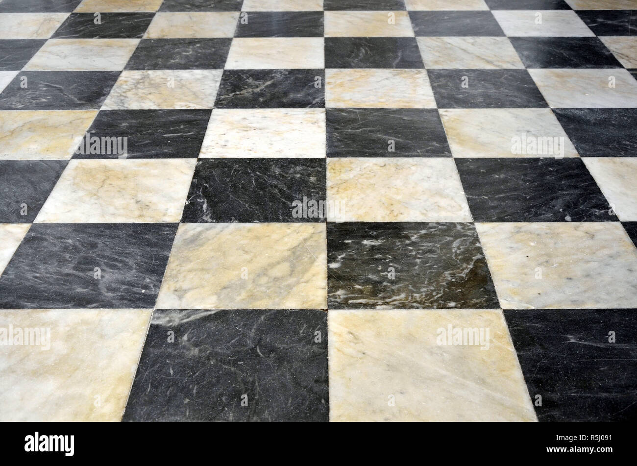 Black white checkerboard marble floor hi-res stock photography and ...