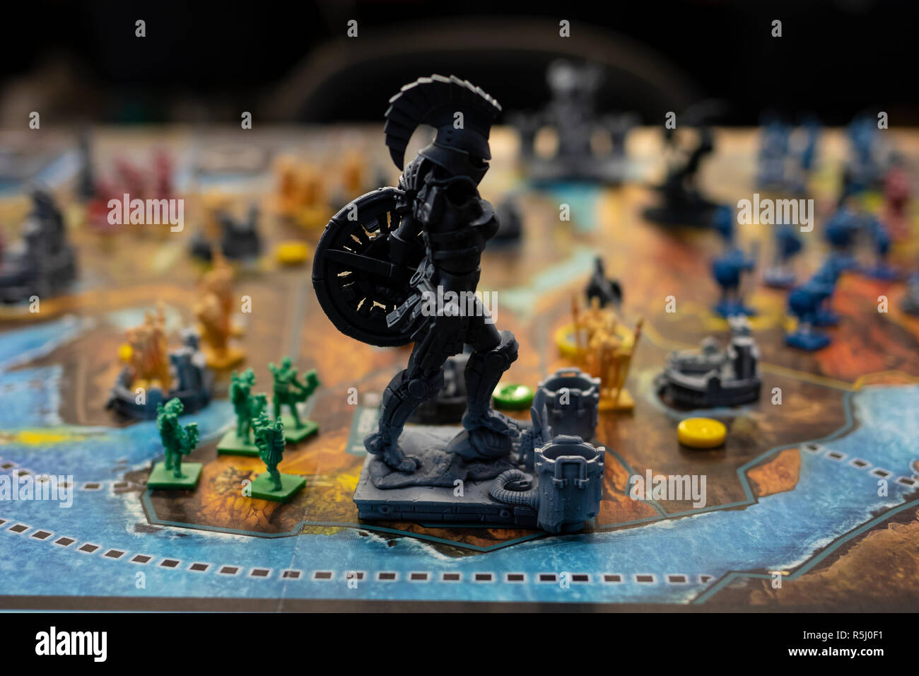 Closeup of characters in a role playing fantasy board game Stock Photo ...