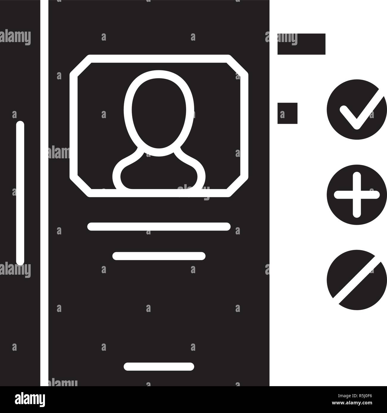 Human resource development black icon, vector sign on isolated ...