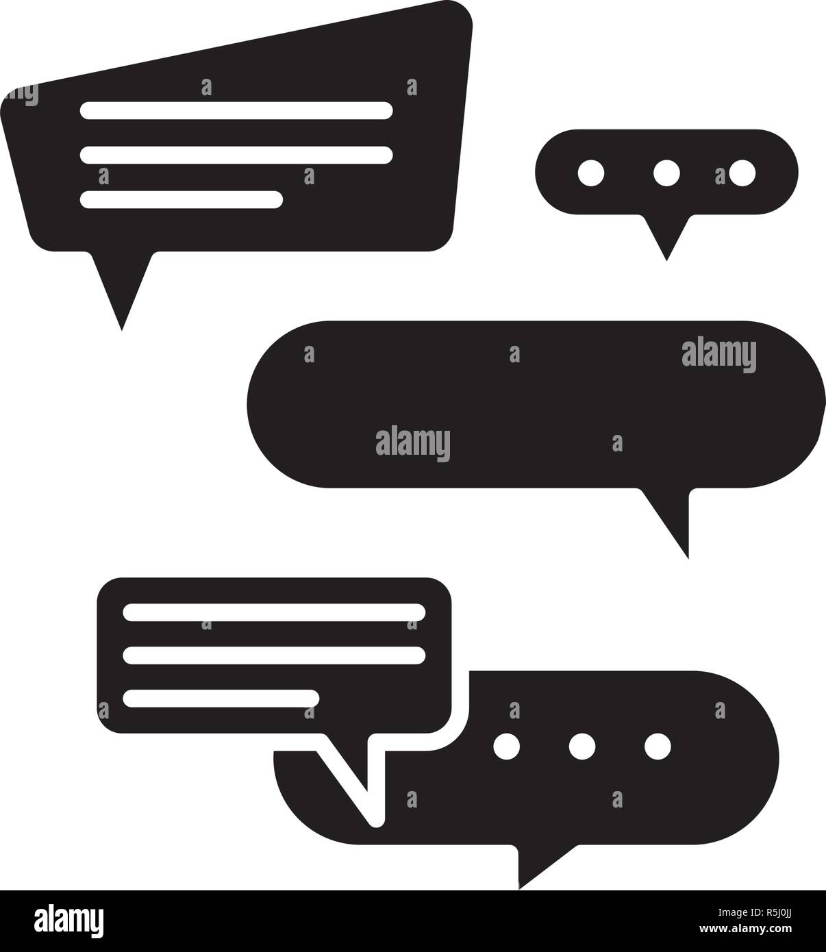 Dialog black icon, vector sign on isolated background. Dialog concept ...