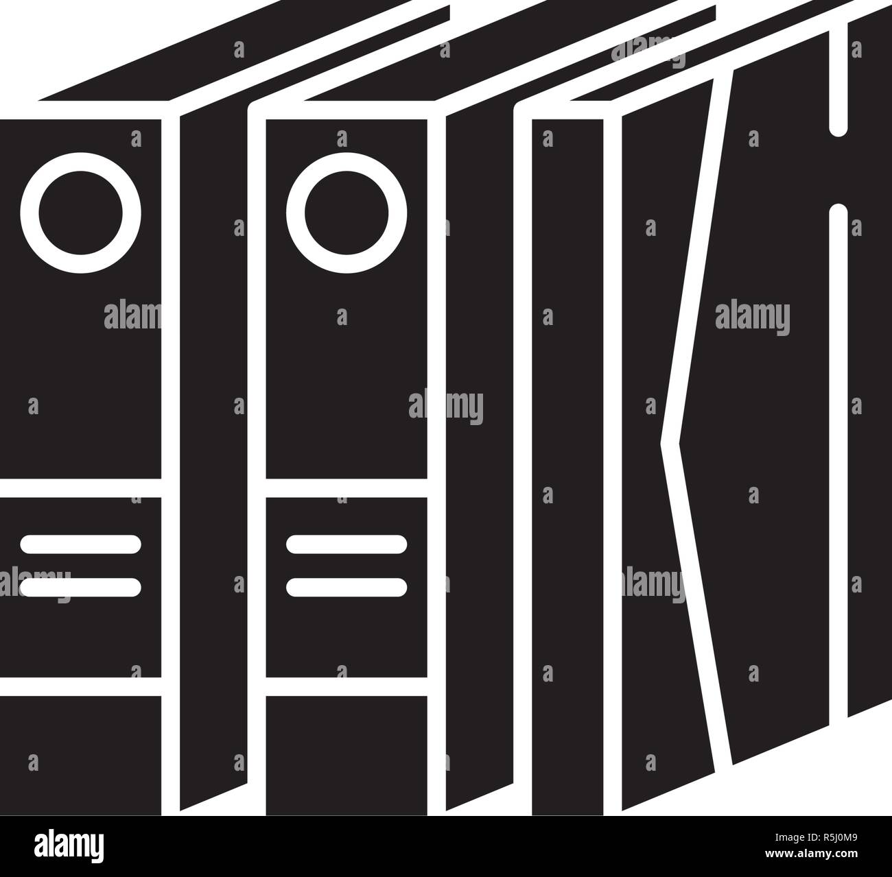 Business documentation black icon, vector sign on isolated background ...