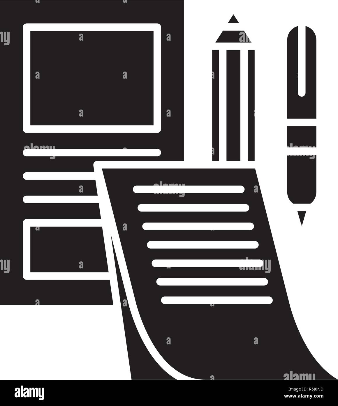 Branding mock-up black icon, vector sign on isolated background ...