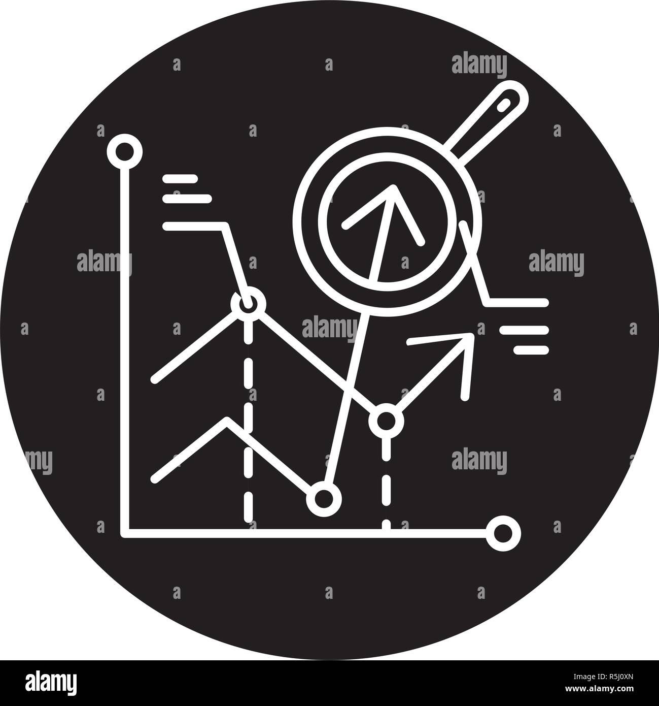 Business course black icon, vector sign on isolated background ...