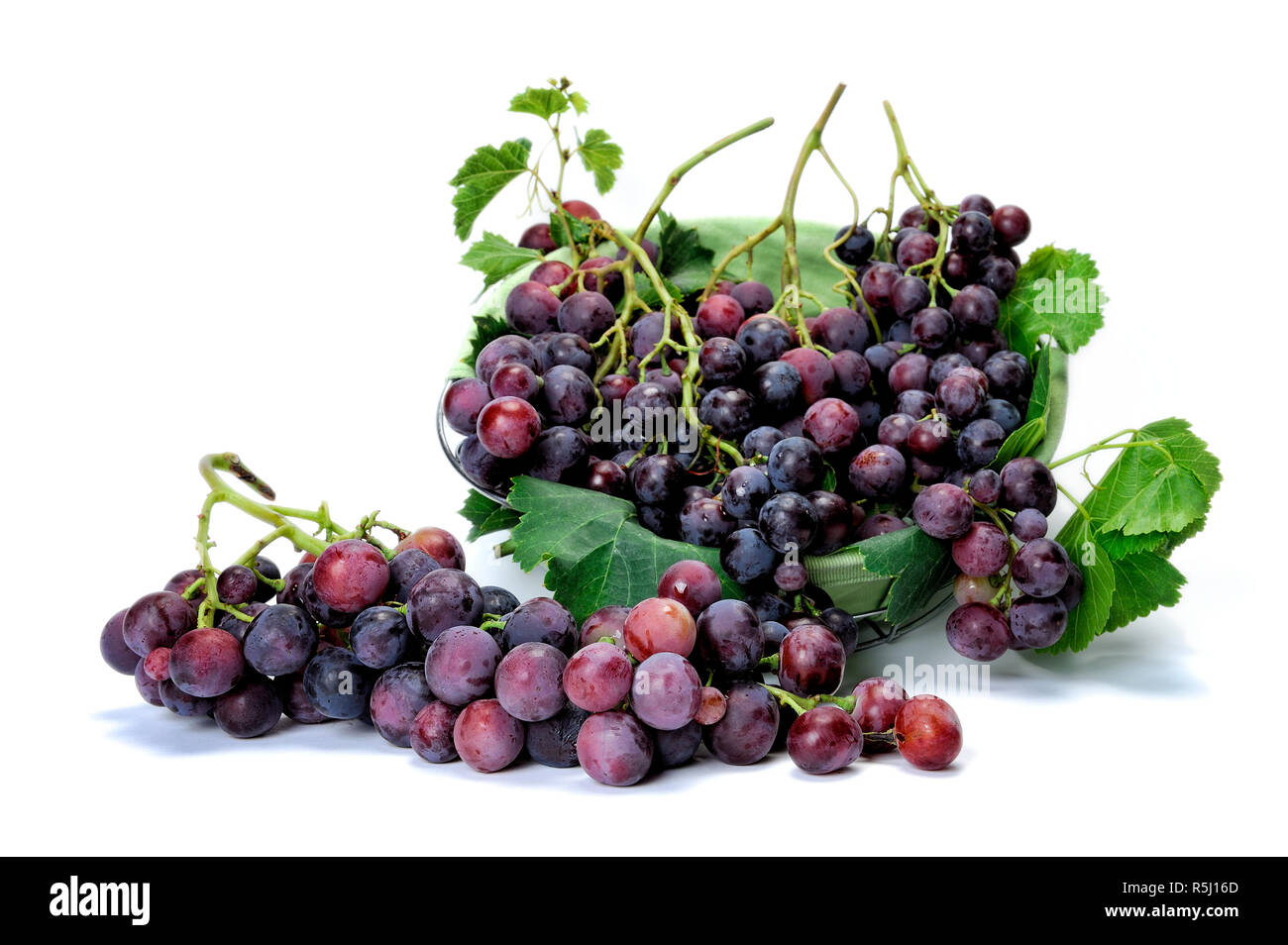 Deep purple grapes Cut Out Stock Images & Pictures - Alamy