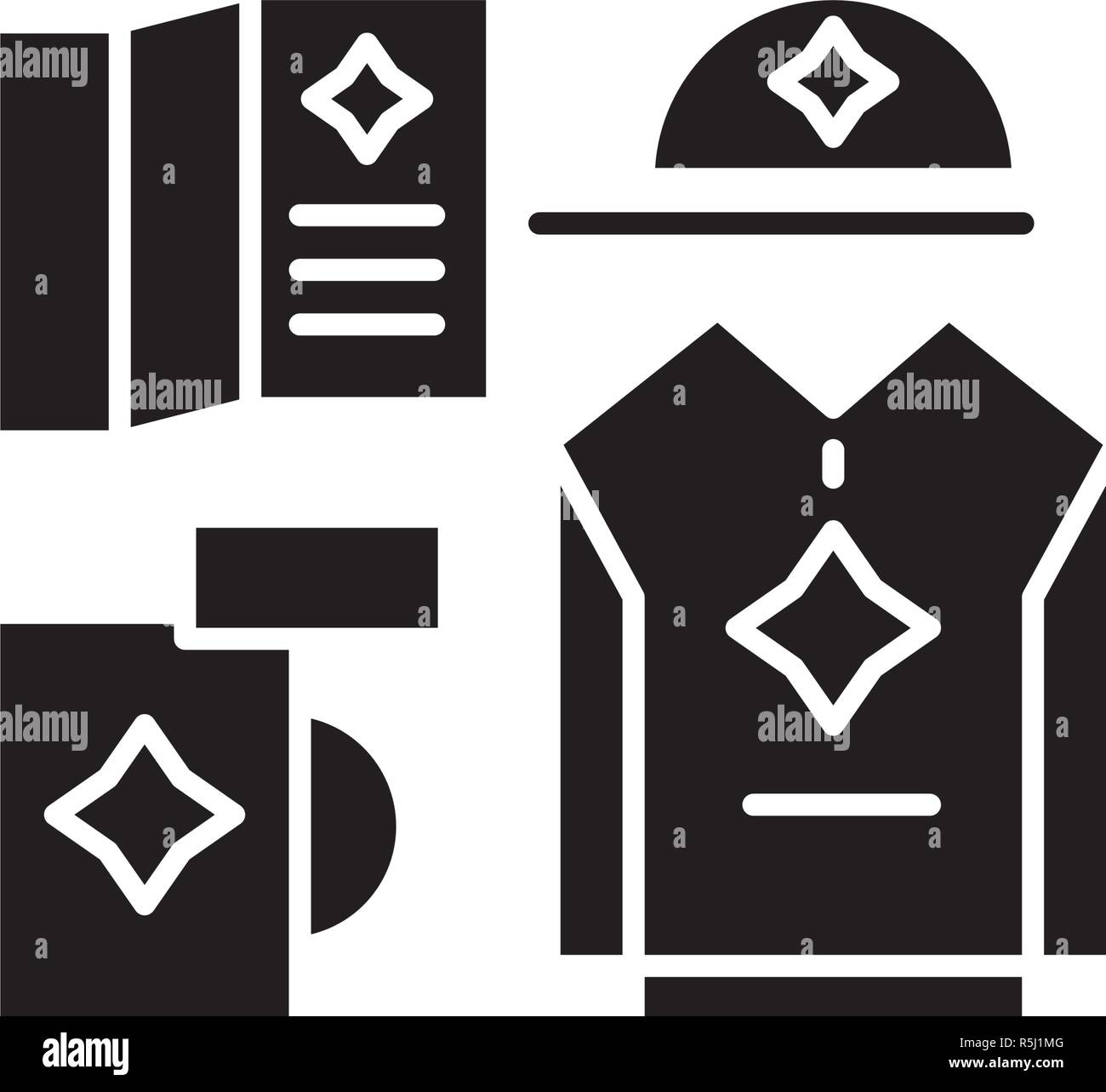 Product branding black icon, vector sign on isolated background ...