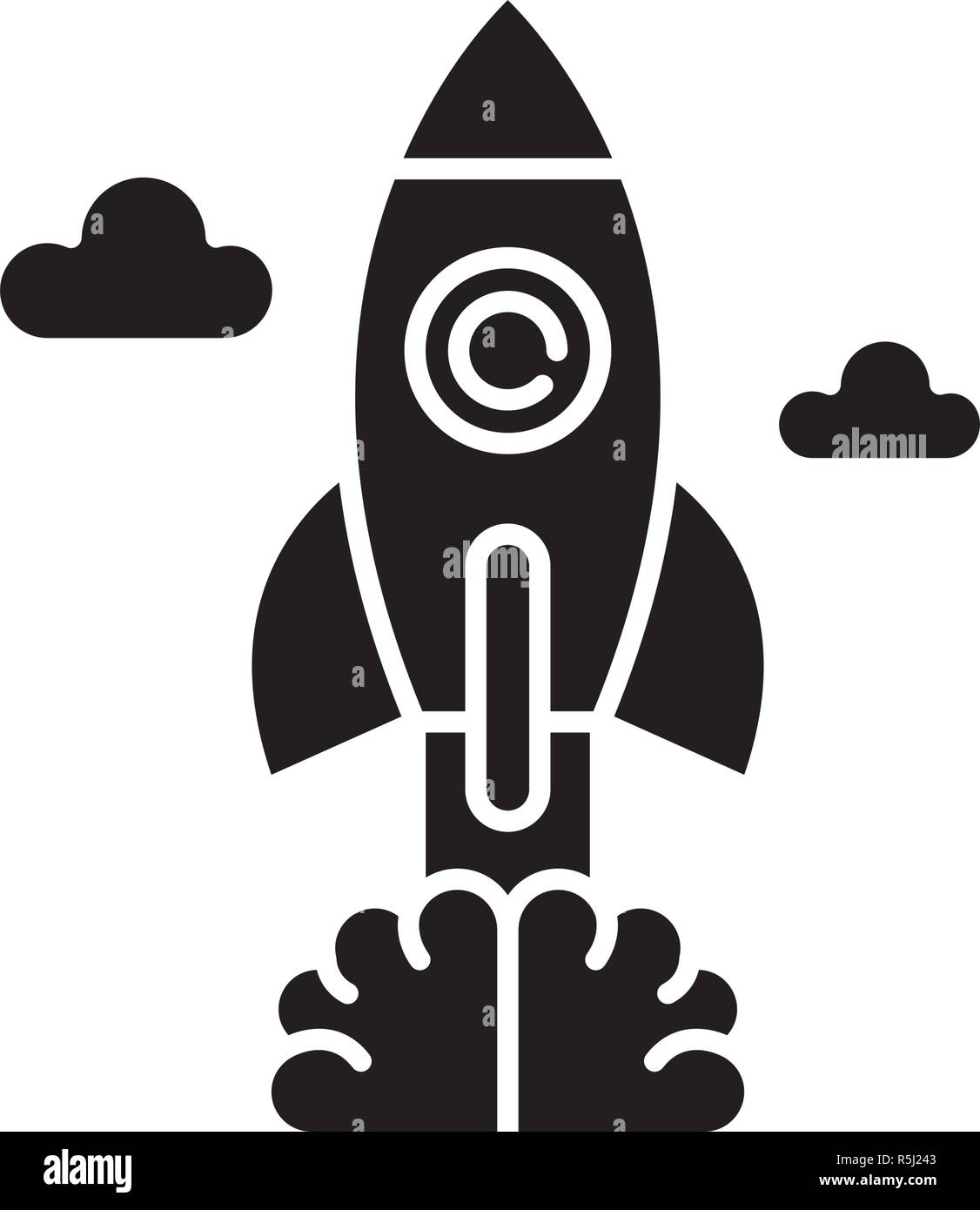 Exploration black icon, vector sign on isolated background. Exploration ...