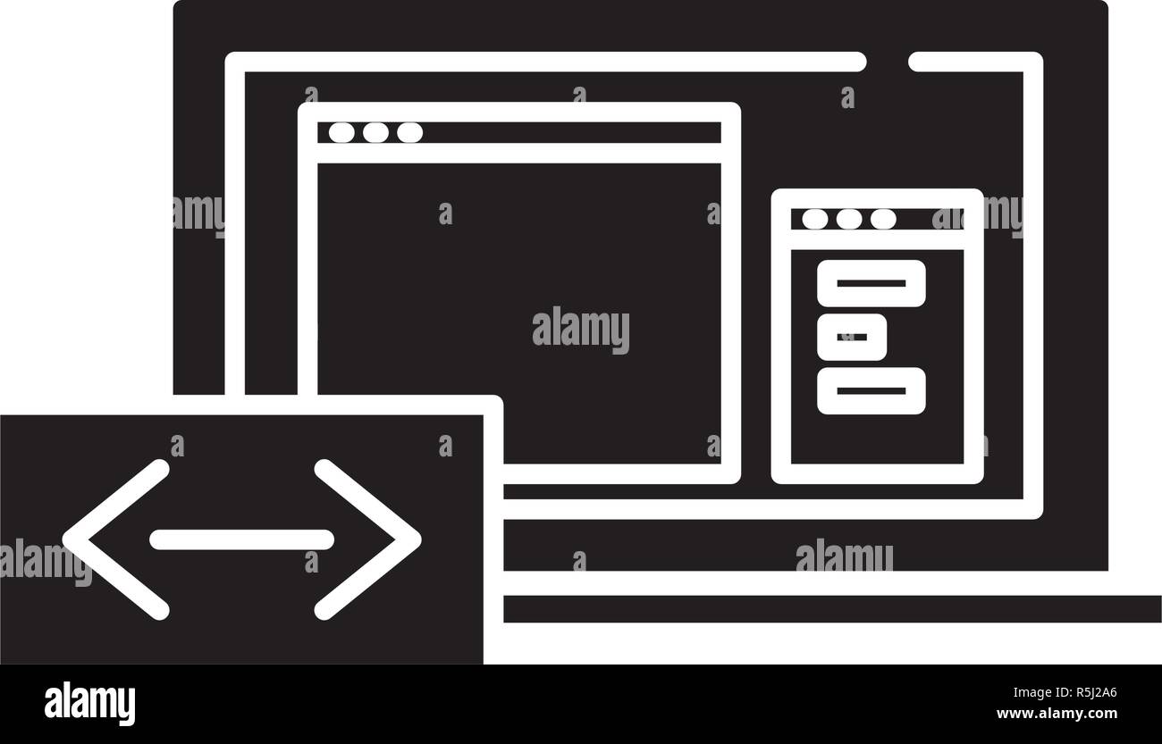 Program coding black icon, vector sign on isolated background. Program ... Program coding black icon, vector sign on isolated background. Program ...