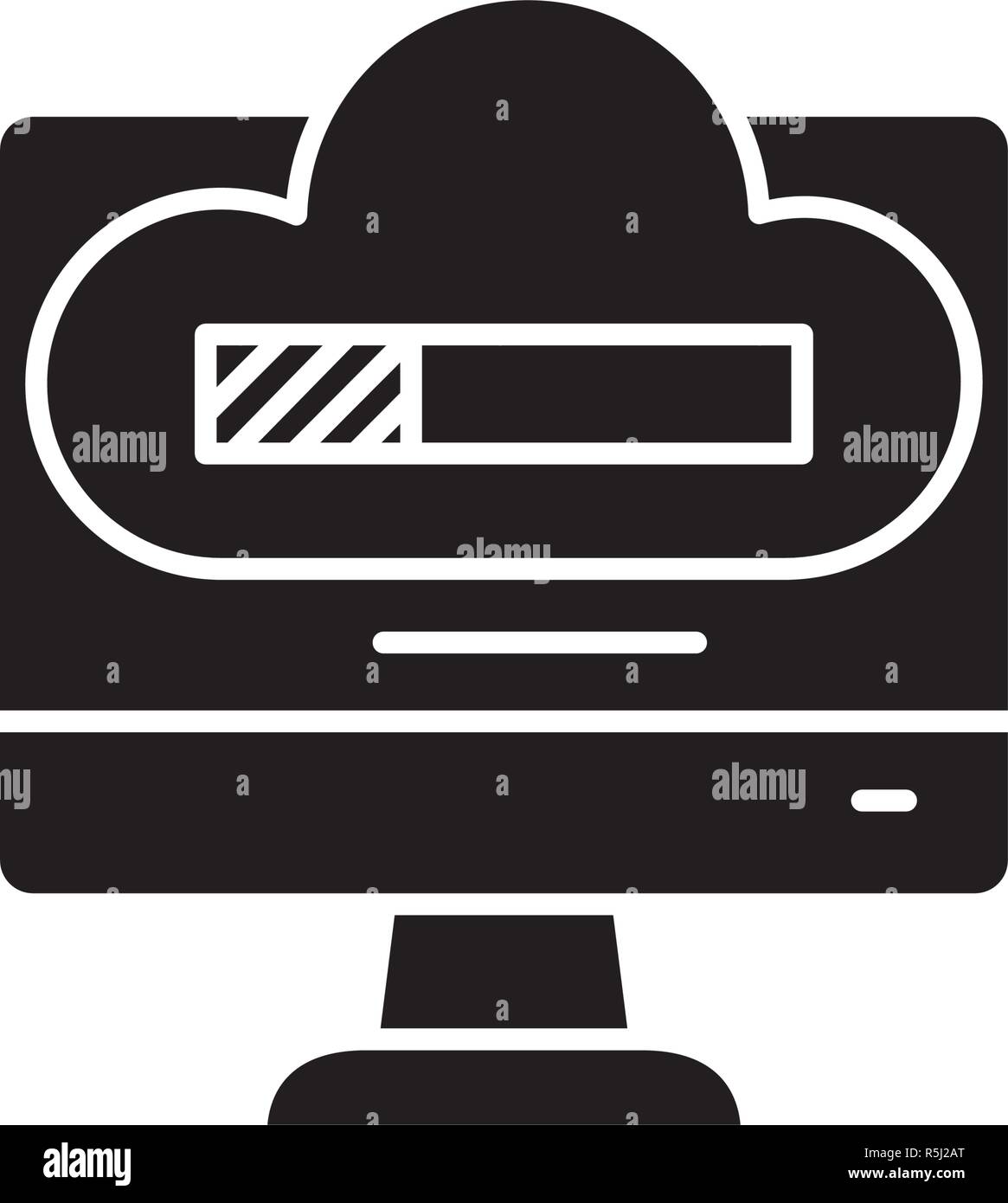 System reboot black icon, vector sign on isolated background. System ...