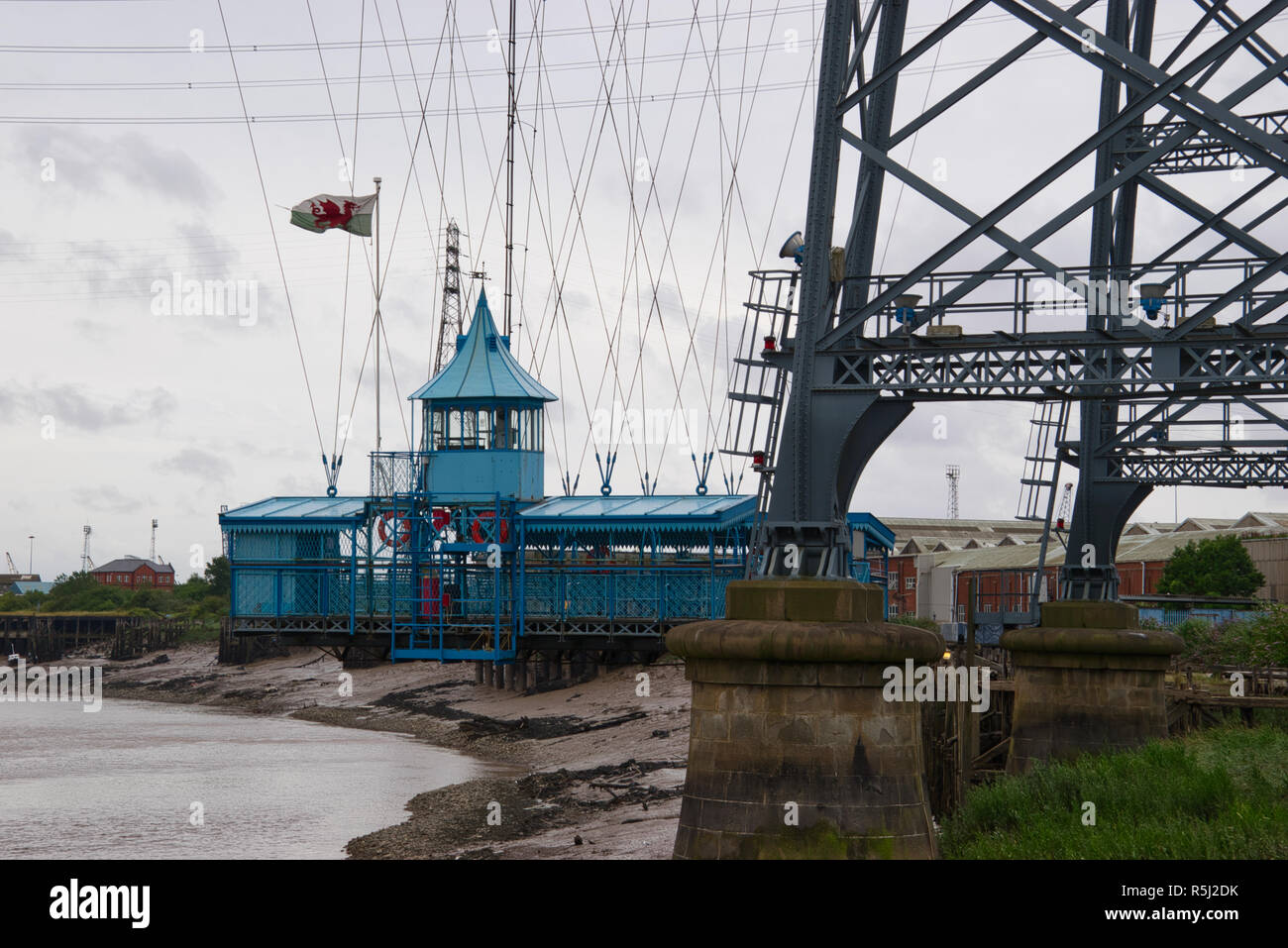 Newport Transporter Bridge over the river Usk, Wales, United Kingdom ...