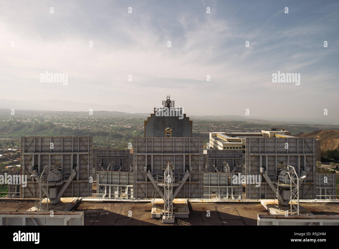 The Soviet-built solar furnace near Parkent, Uzbekistan is still used ...