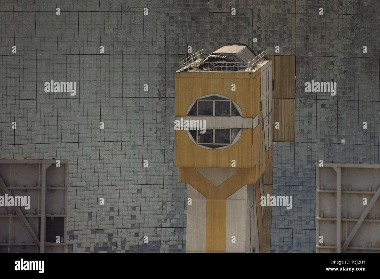 The Soviet-built solar furnace near Parkent, Uzbekistan is still used ...