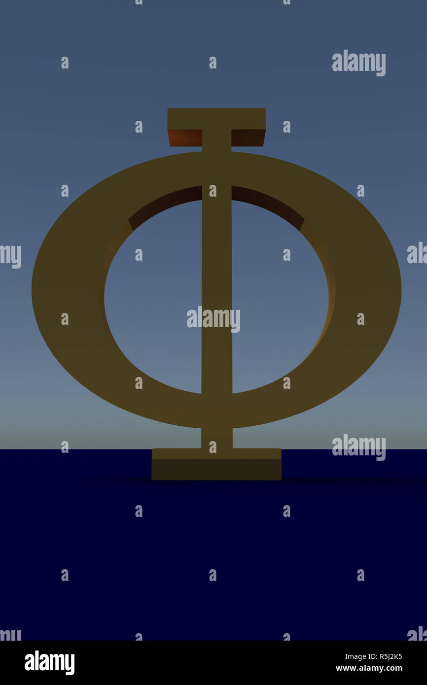 greek phi uppercase letter in blue Stock Photo - Alamy