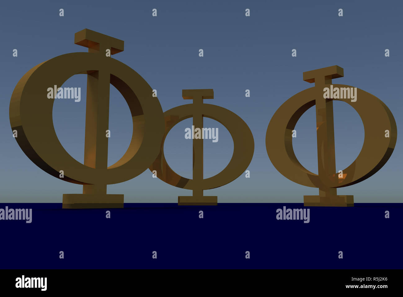 greek phi uppercase letter in blue Stock Photo - Alamy