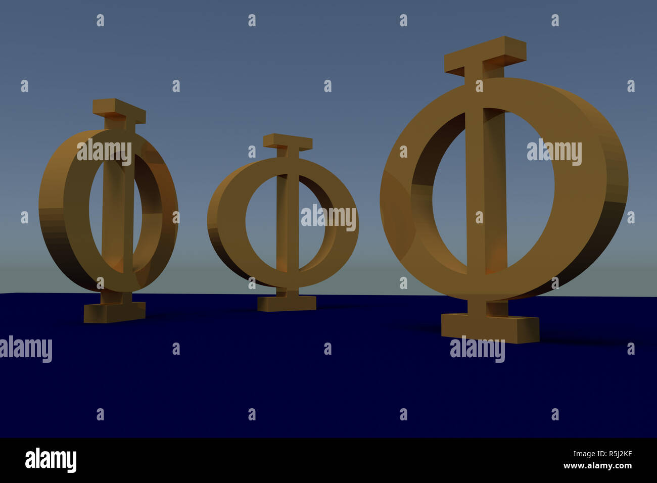 greek phi uppercase letter in blue Stock Photo - Alamy