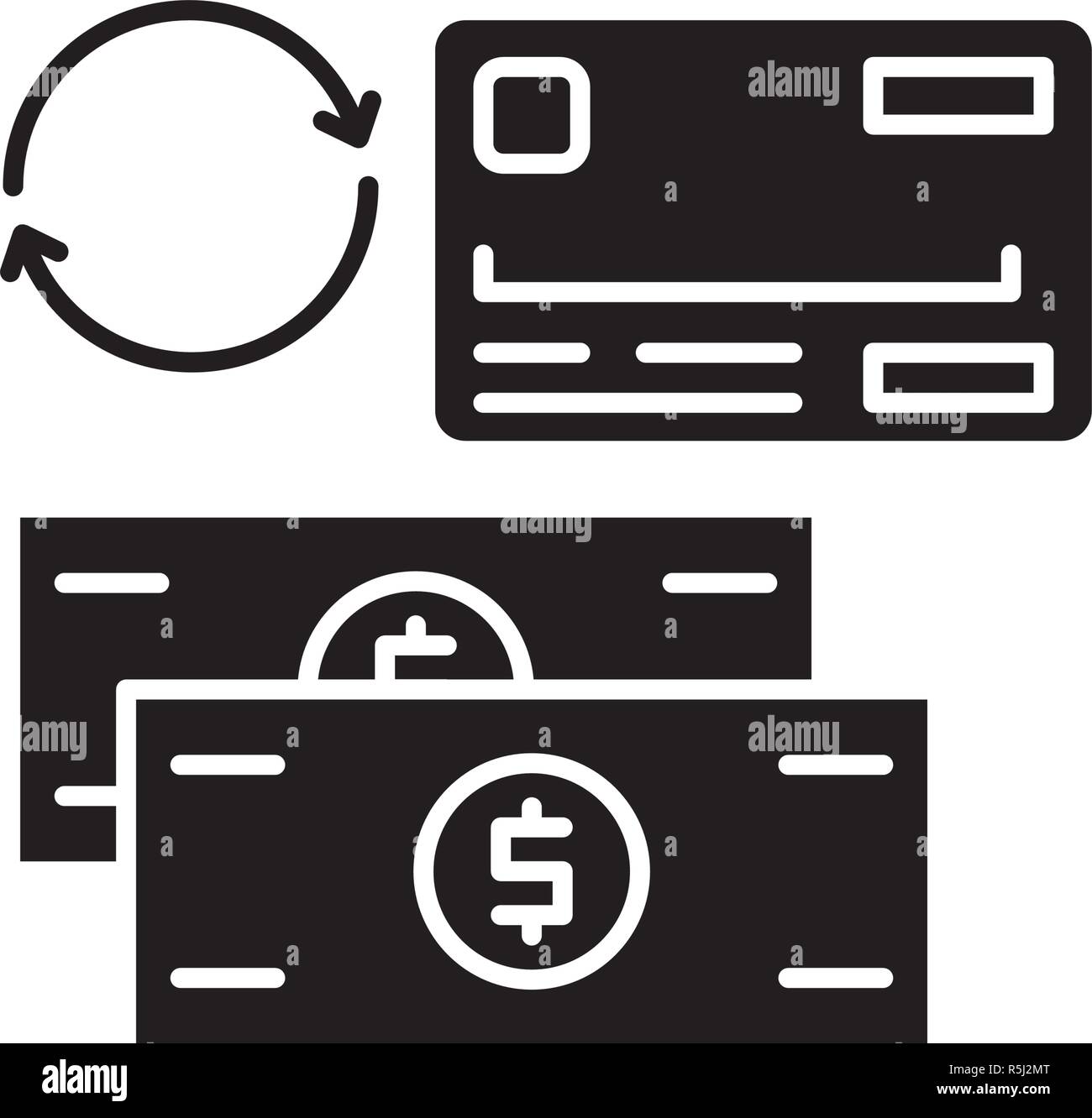 Payment methods black icon, vector sign on isolated background. Payment ...