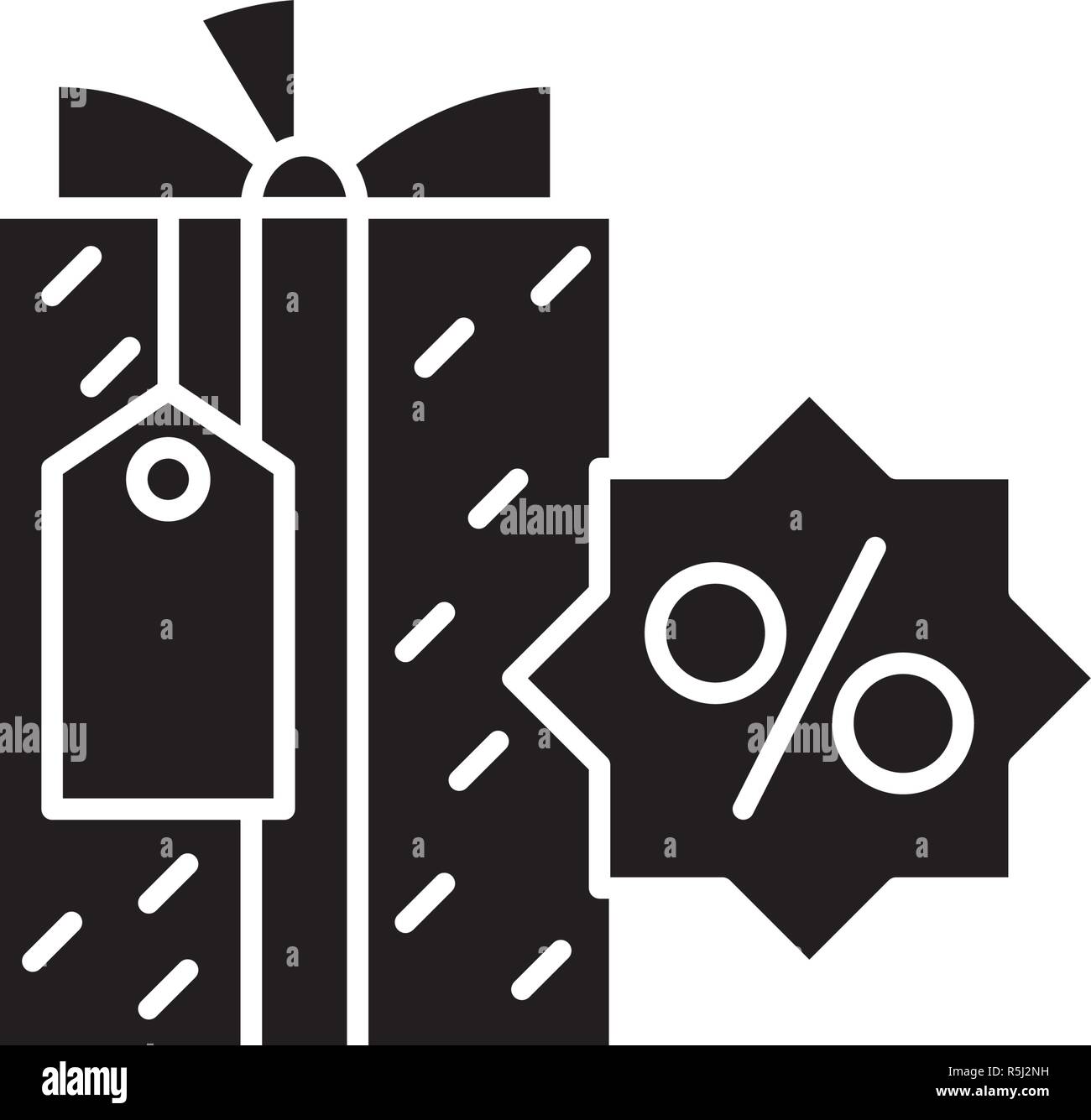 Promotion offers black icon, vector sign on isolated background ...