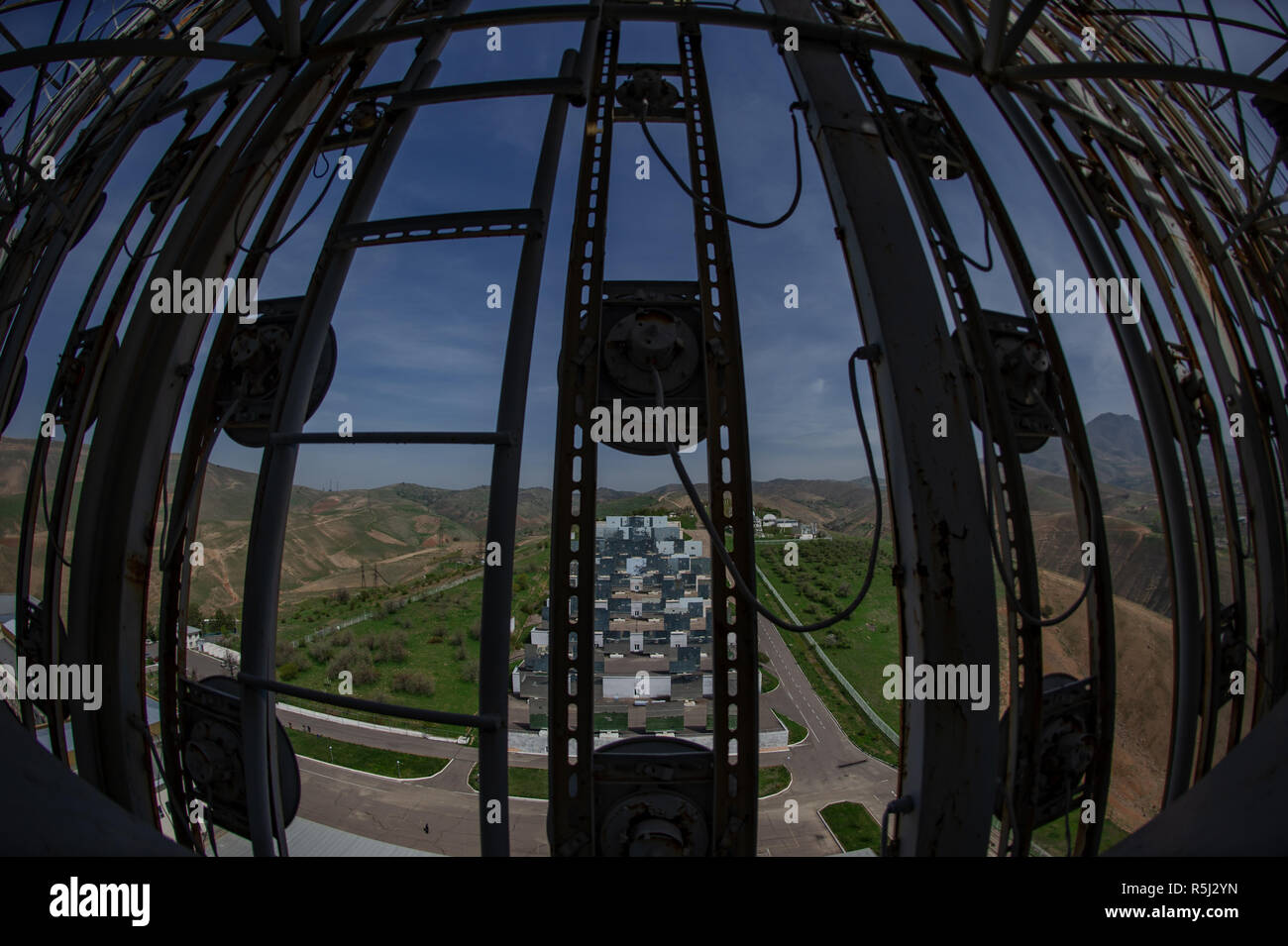 The Soviet-built solar furnace near Parkent, Uzbekistan is still used ...