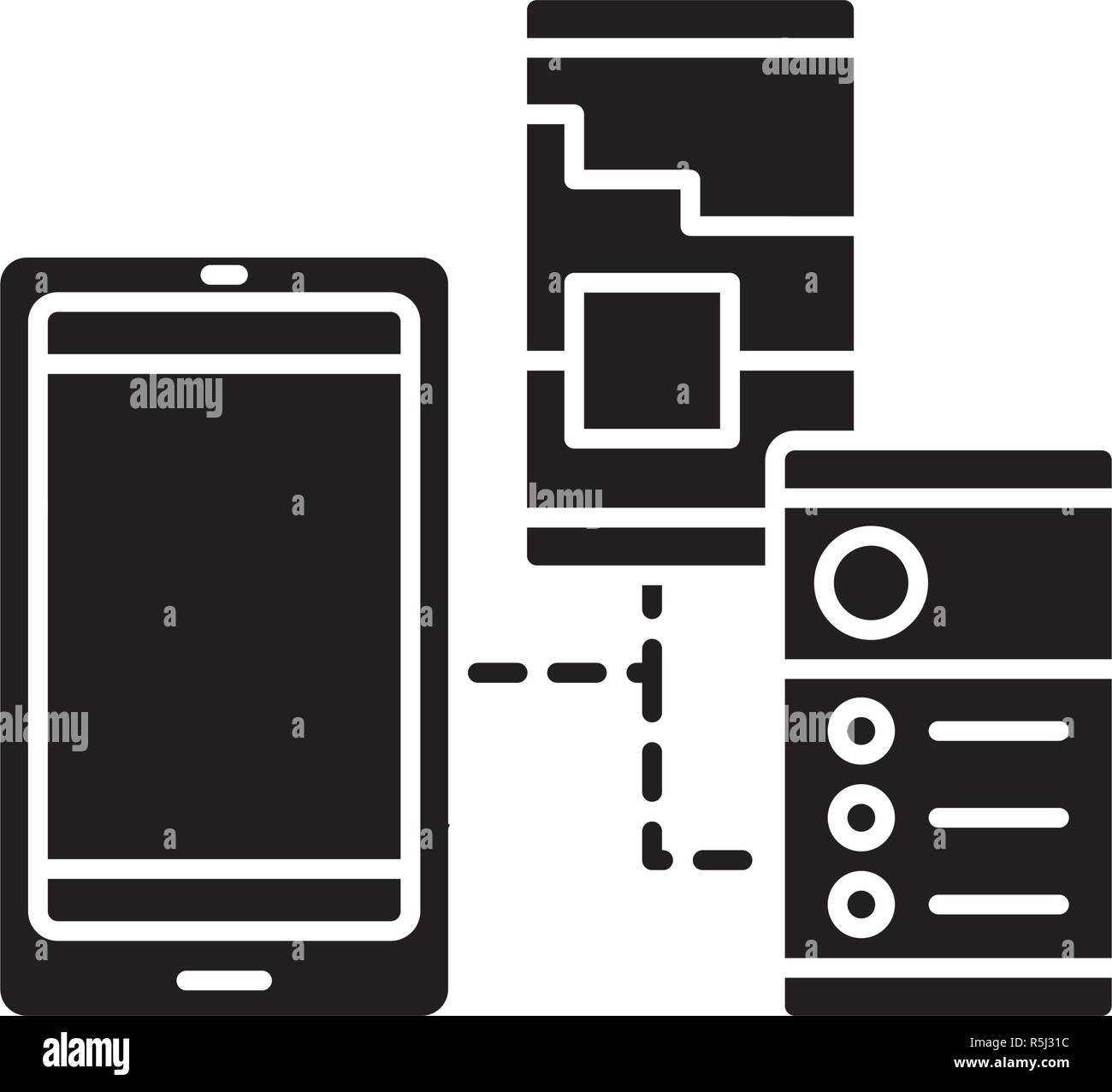 Mobile apps black icon, vector sign on isolated background. Mobile apps ... Mobile apps black icon, vector sign on isolated background. Mobile apps ...