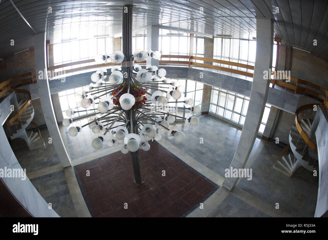 The Soviet-built solar furnace near Parkent, Uzbekistan is still used ...