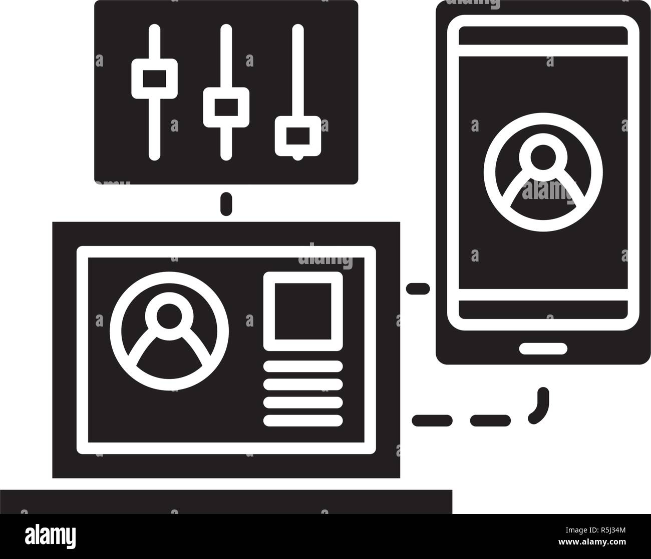 Performance management black icon, vector sign on isolated background ... Performance management black icon, vector sign on isolated background ...