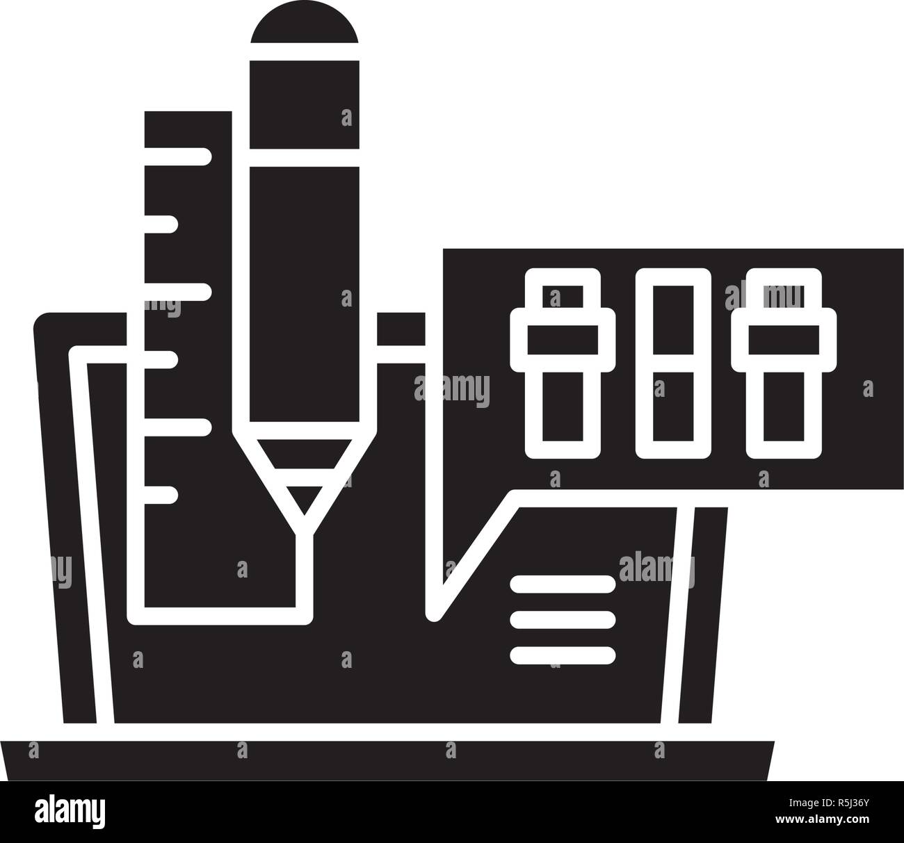 Digital graphics black icon, vector sign on isolated background ...