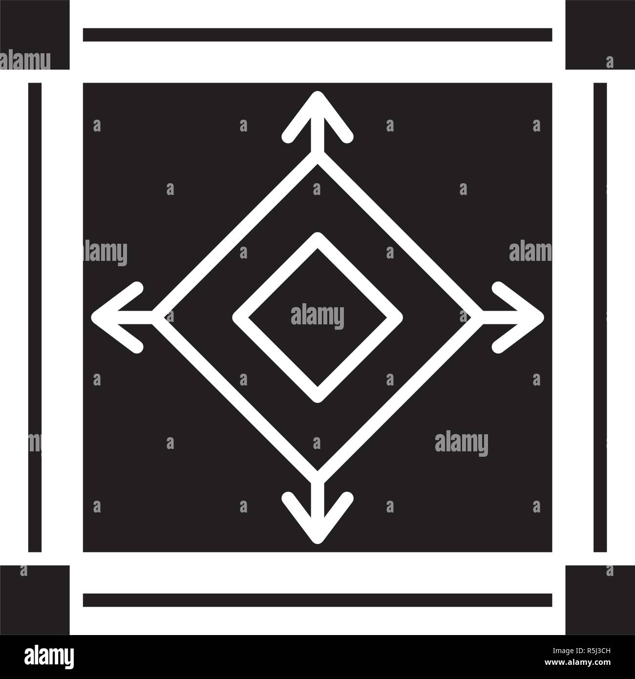 Scale model black icon, vector sign on isolated background. Scale model ...