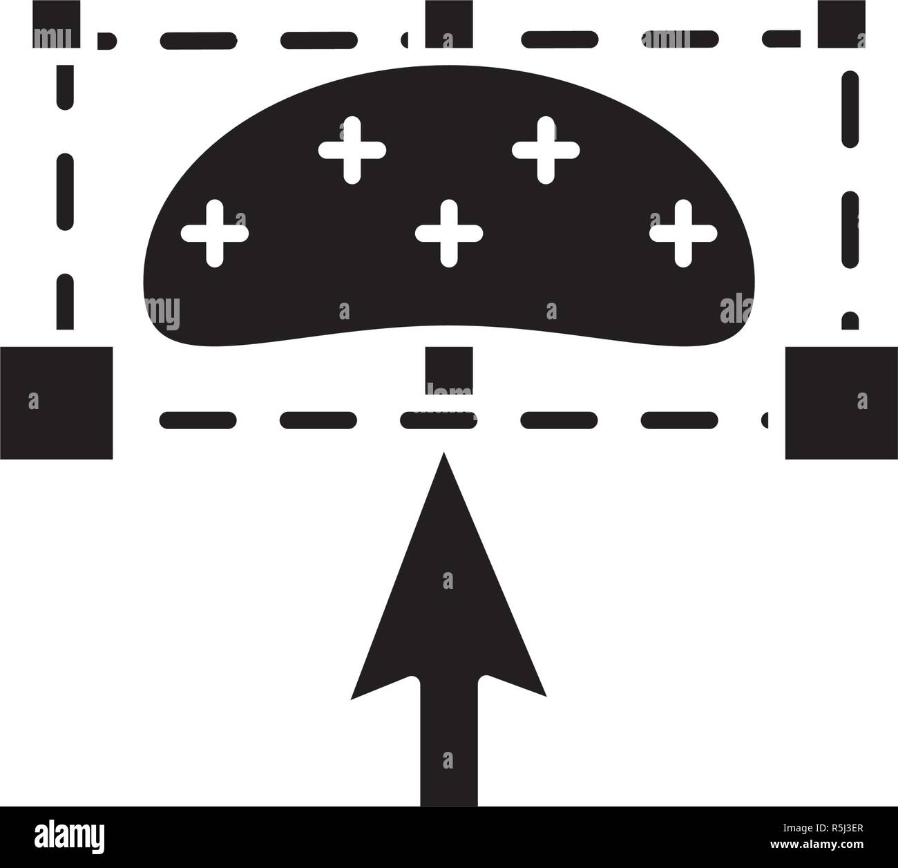 Object transform black icon, vector sign on isolated background. Object ...