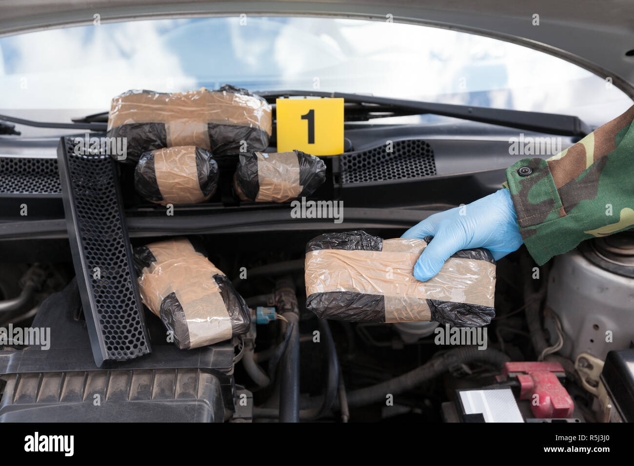 Customs officer and cocaine hi-res stock photography and images - Alamy