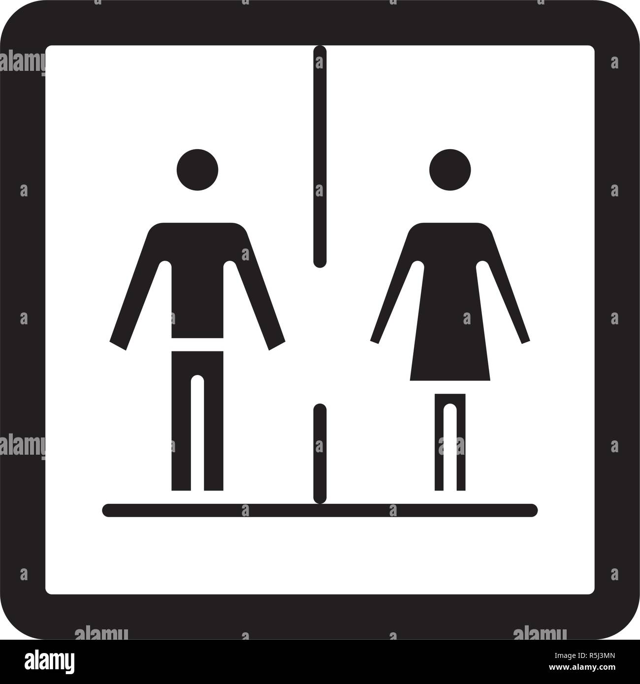 Lavatory black icon, vector sign on isolated background. Lavatory ...